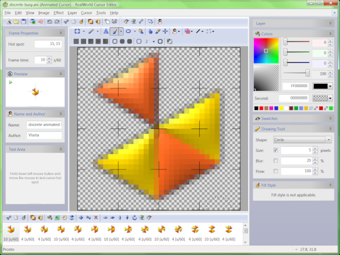 Realworld Cursor Editor Full Windows 7 Screenshot Icofx The