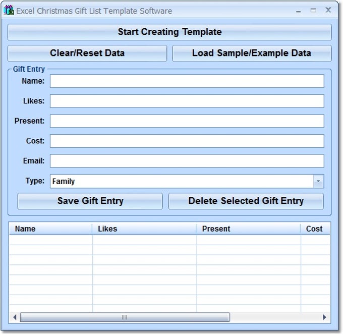 Christmas Gift List Excel Template Free Christmas Gift List (Printable