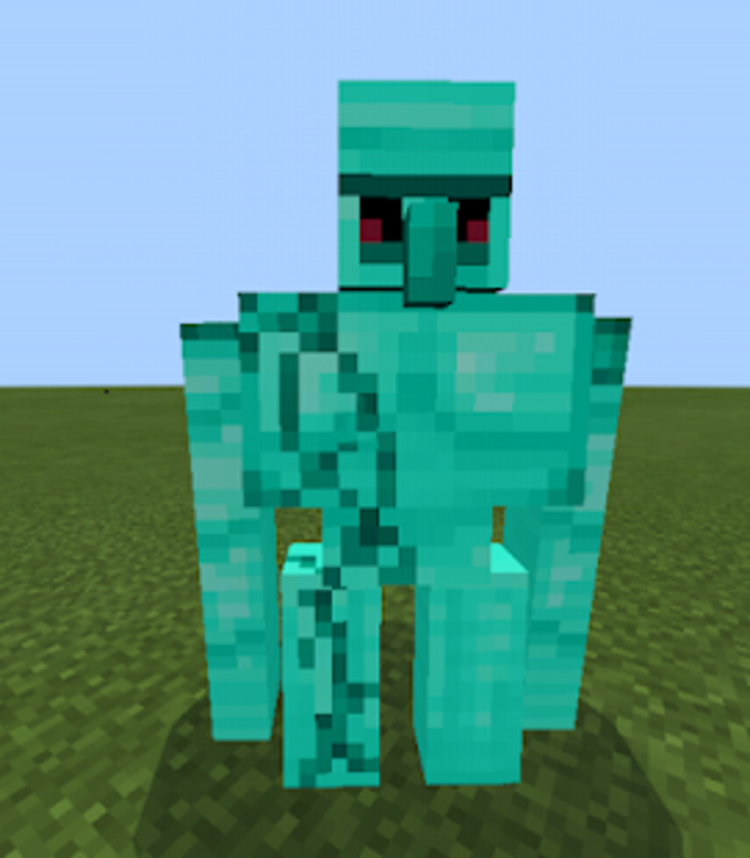 Minecraft Diamant Golem Minecraft Iron Golem With Flower Sticker