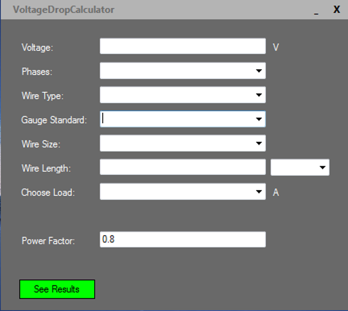 Voltage Drop Calculator Excel