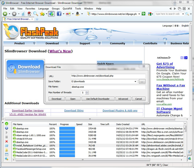 Slimbrowser Slimbrowser : Fast And Lightweight Firefox Based Browser