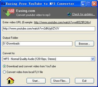 Eusing Free YouTube to MP3 Converter for Windows - Free download and software reviews - CNET ...