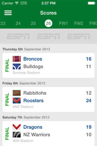 NRL Live Scores League Now for iOS Free download and software reviews CNET Download